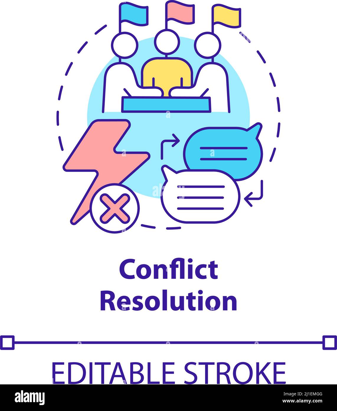 Conflict resolution concept icon Stock Vector Image & Art - Alamy