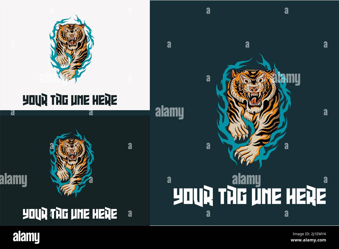 artwork design of tiger vector illustration Stock Photo - Alamy