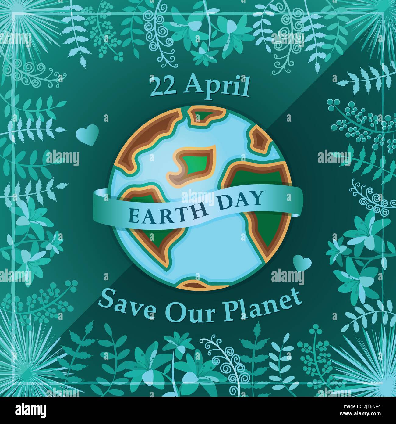 Earth Day Poster, 22 April. Flyer, invite, environment day banner ...