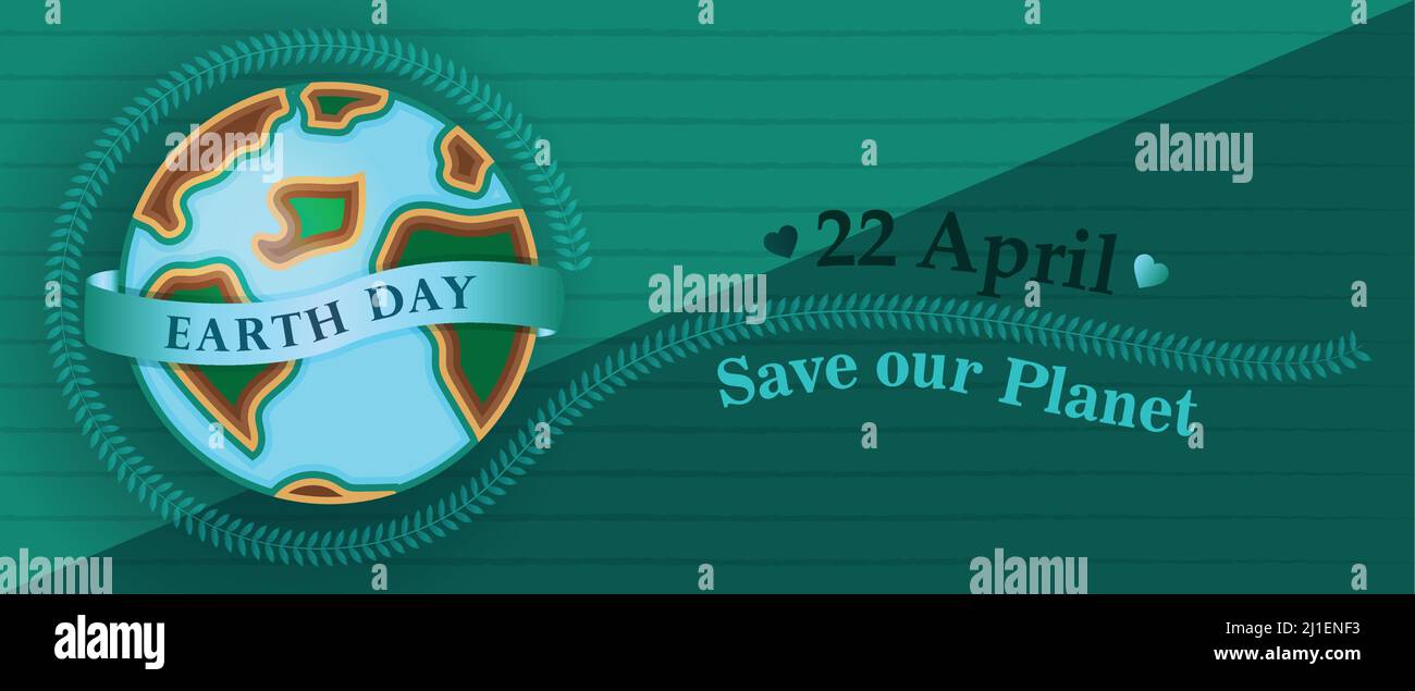 Earth Day Poster, 22 April. Flyer, invite, environment day banner ...