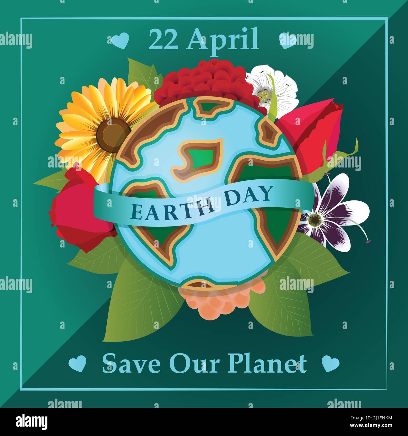Earth Day Poster, 22 April. Flyer, invite, environment day banner ...