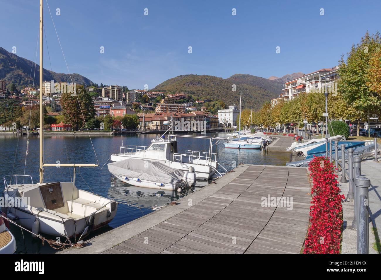 Omegna town view, Italy, Piedmont region, Lake Orta Stock Photo - Alamy