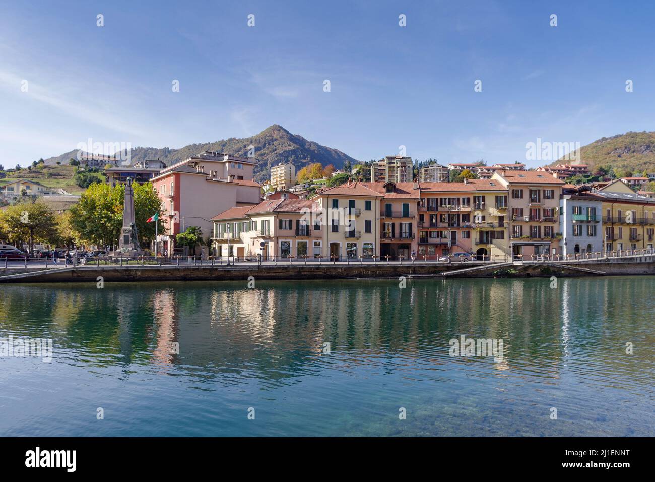 Omegna town view, Italy, Piedmont region, Lake Orta Stock Photo - Alamy