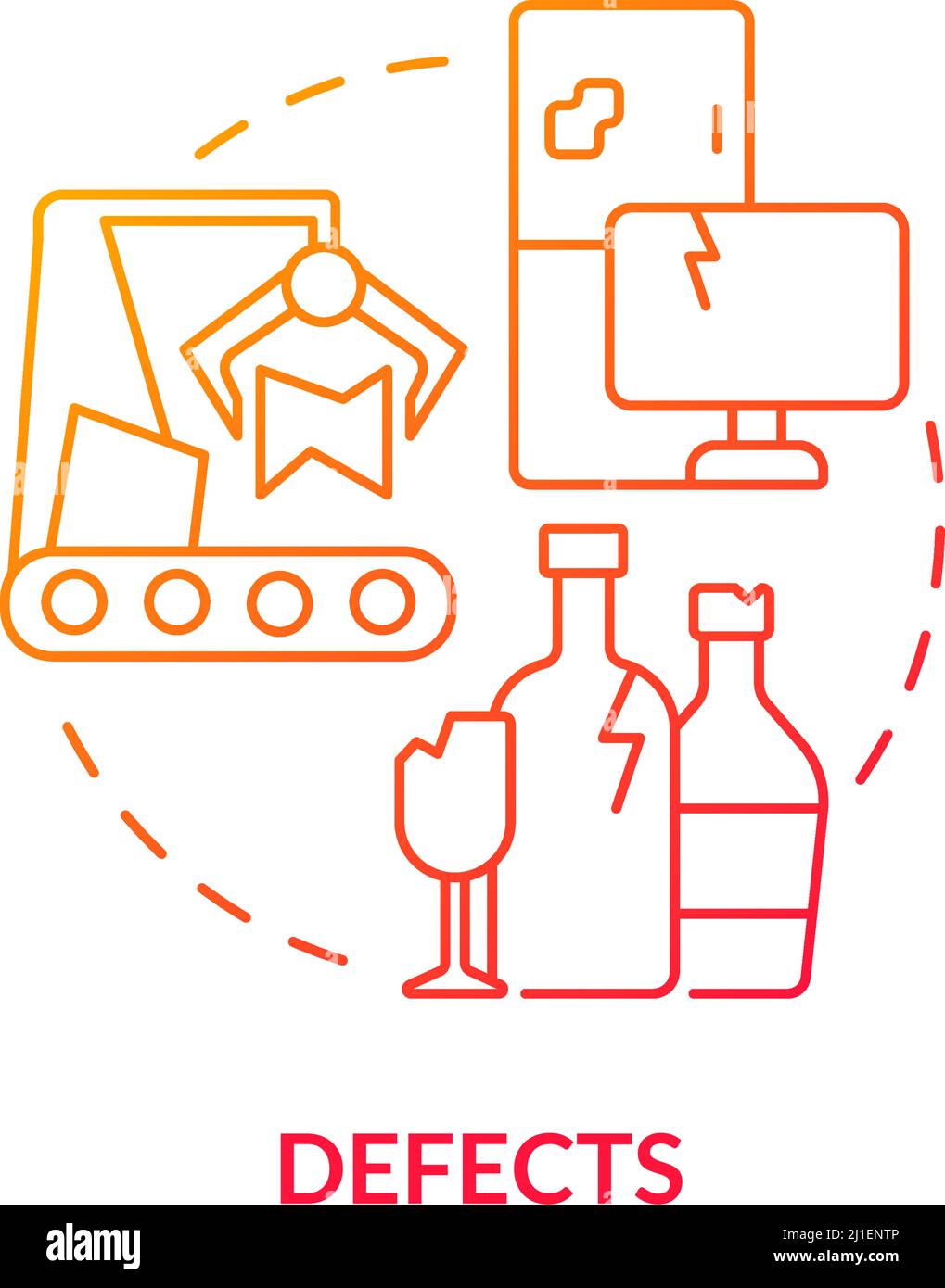 Defects red gradient concept icon Stock Vector Image & Art - Alamy