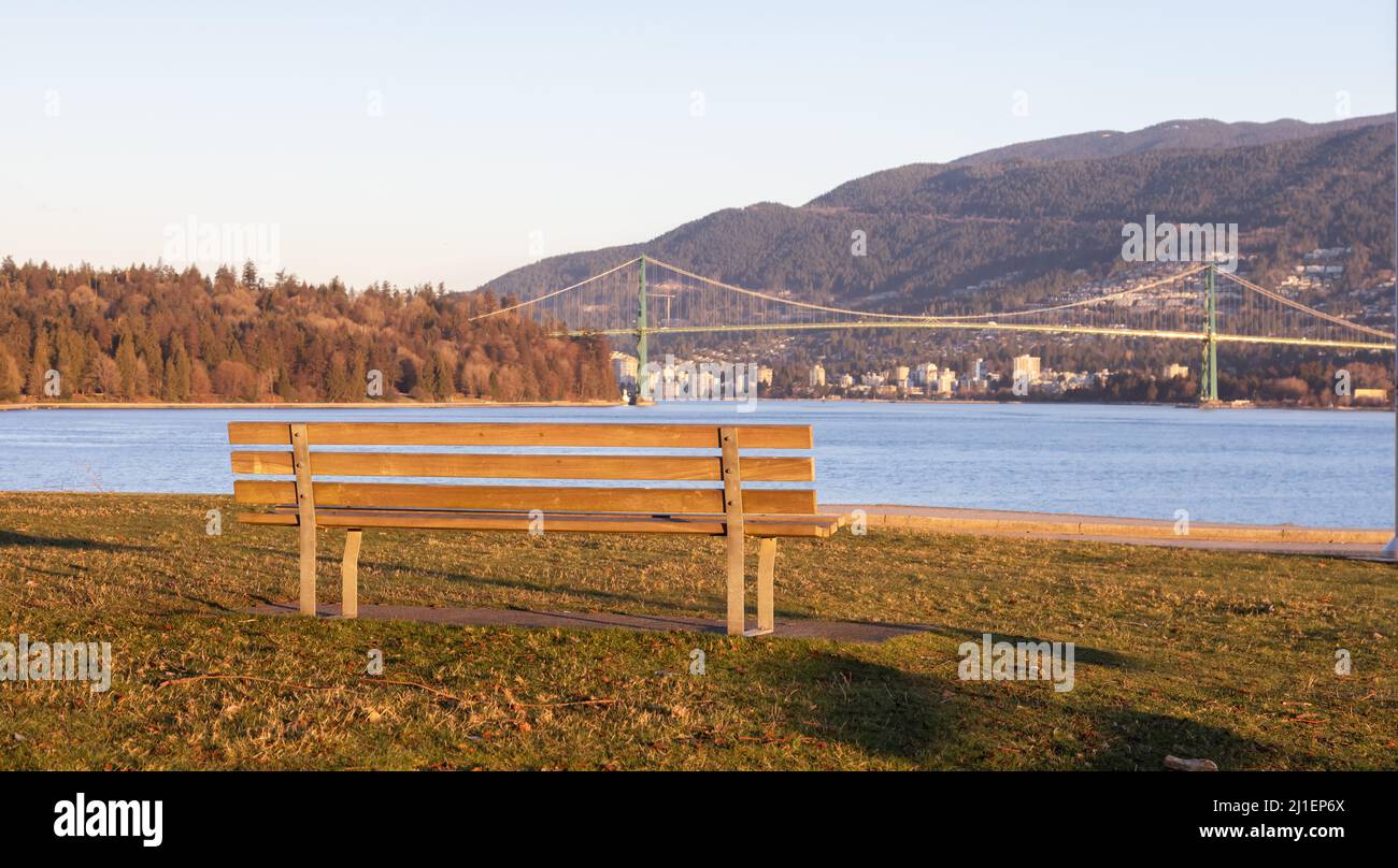 Stanley Park Seawall Path, Downtown Vancouver, British Columbia, Canada ...