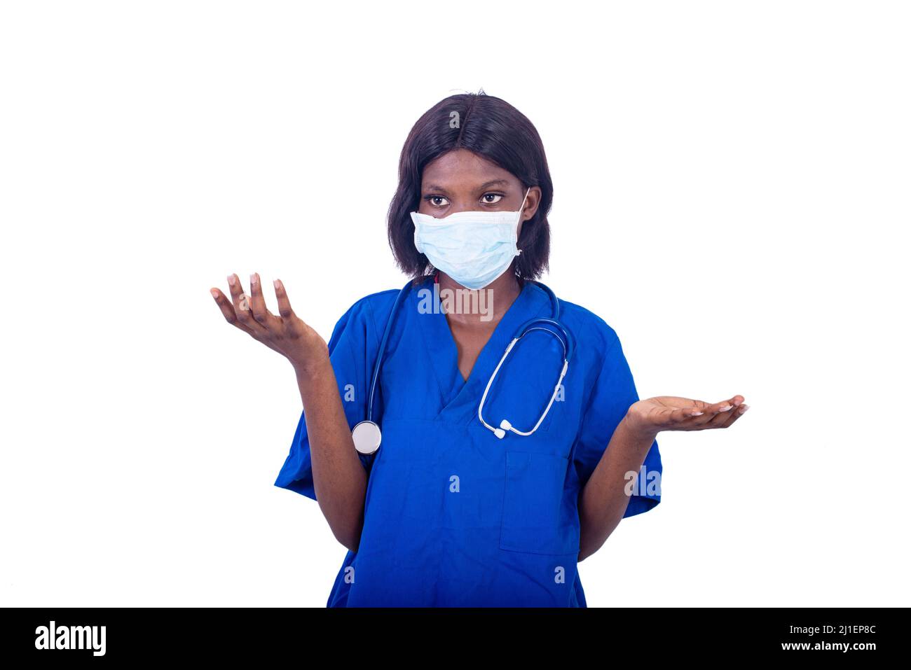 Woman shrugged shoulders hi-res stock photography and images - Alamy