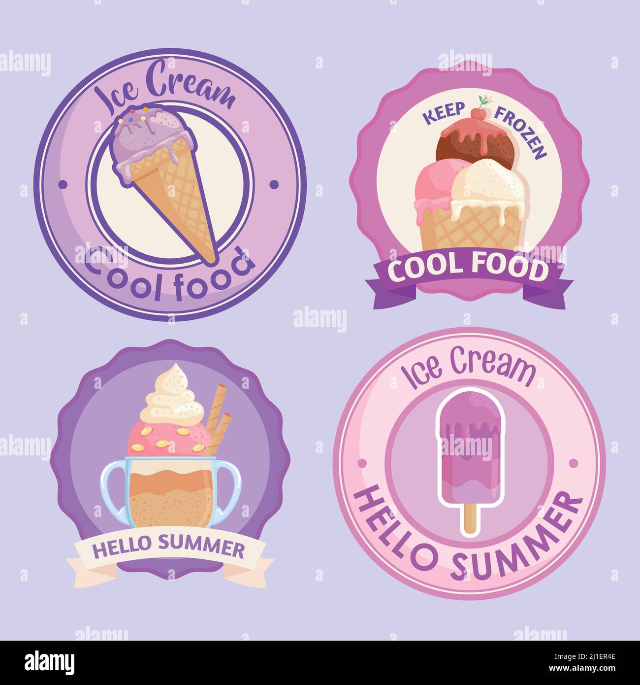 four cool food icons Stock Vector Image & Art - Alamy