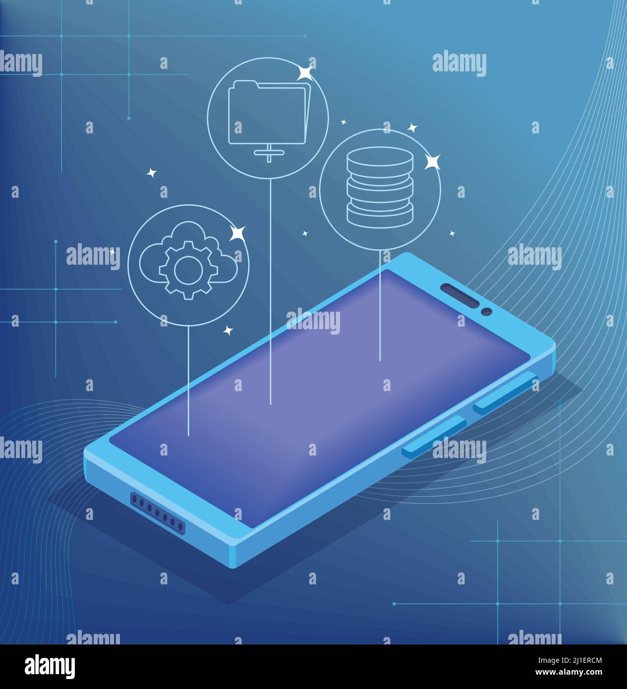 smartphone with app icons Stock Vector Image & Art - Alamy