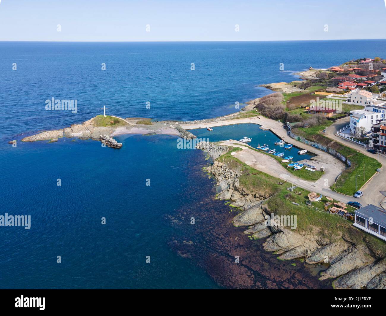 Amazing Aerial view of village of Lozenets, Burgas Region, Bulgaria Stock Photo - Alamy