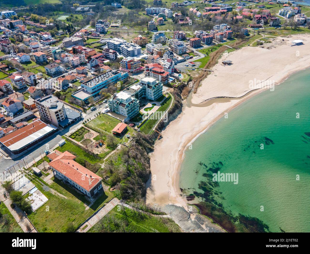 Amazing Aerial view of village of Lozenets, Burgas Region, Bulgaria ...