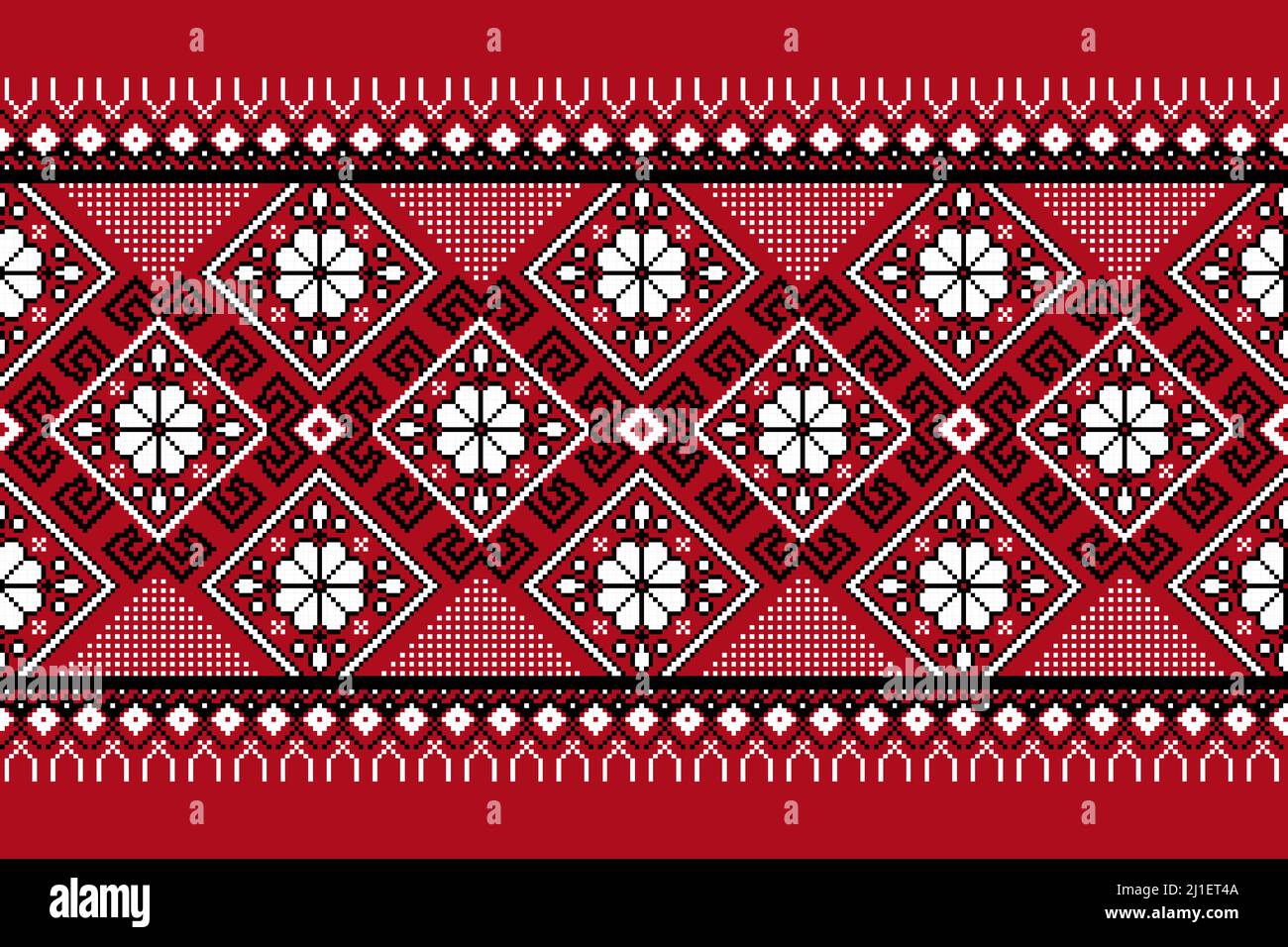 Vector illustration of Ukrainian folk seamless pattern ornament. Ethnic ...