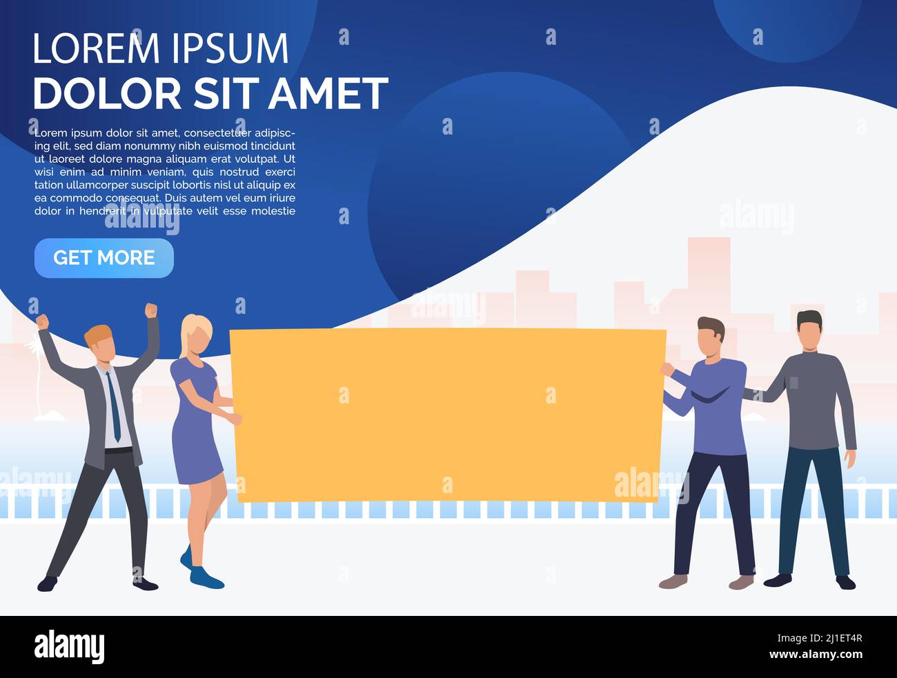 Politics placard demonstrating protesting silhouette Stock Vector ...