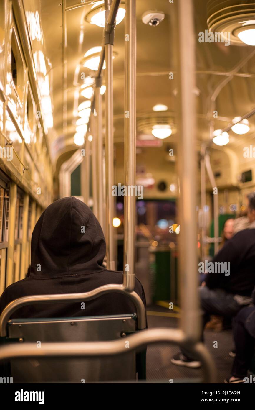 Lonely person on bus hi-res stock photography and images - Alamy