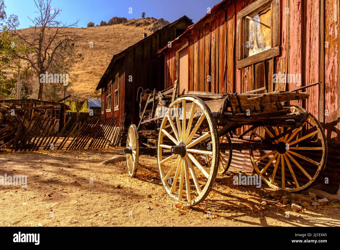 California Road Trip Silver City Wild West Ghost Town Stock Photo - Alamy