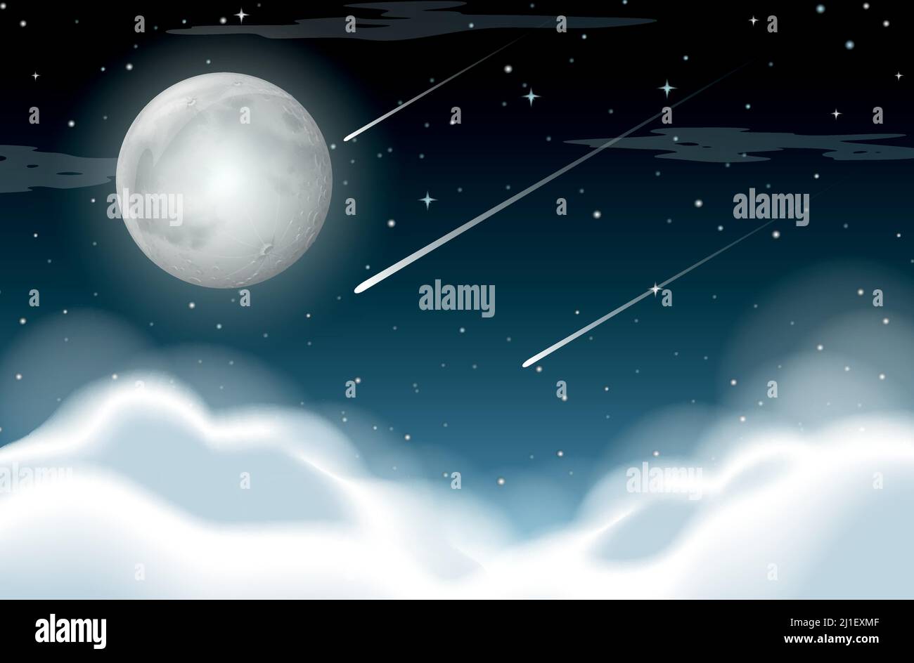 Night time background scene illustration Stock Vector Image & Art - Alamy