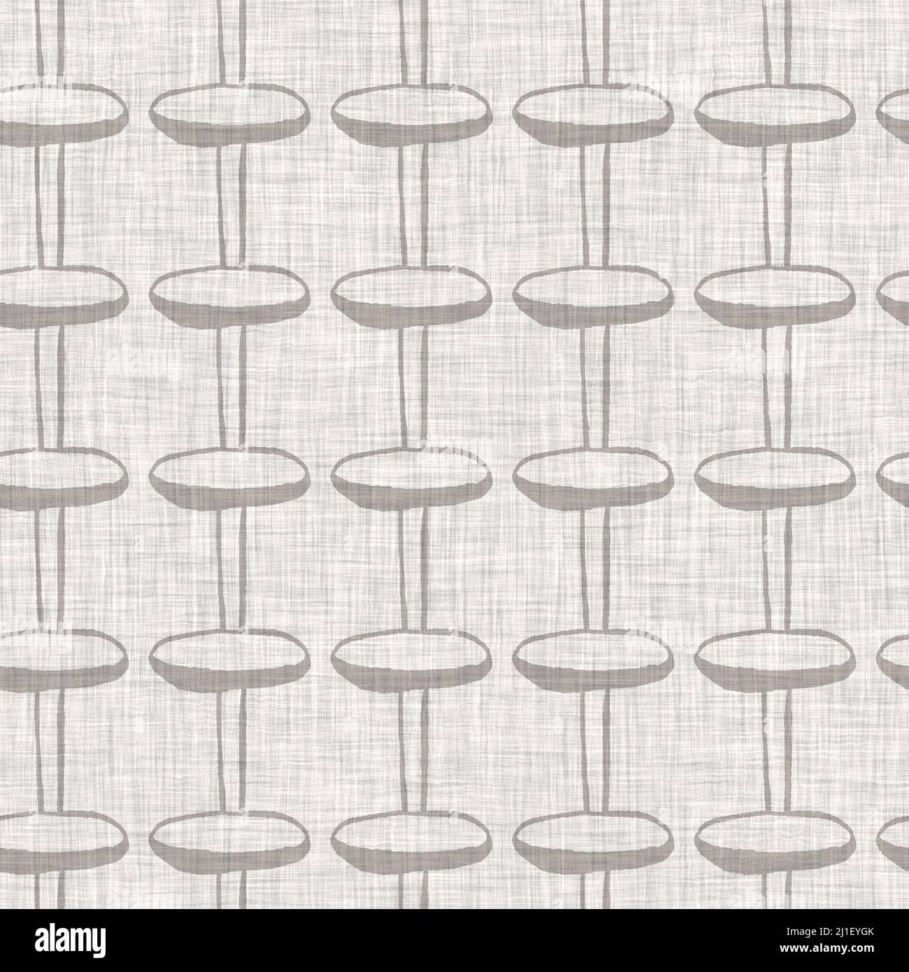 French gray geometric linen seamless pattern. Tonal farmhouse cottage ...