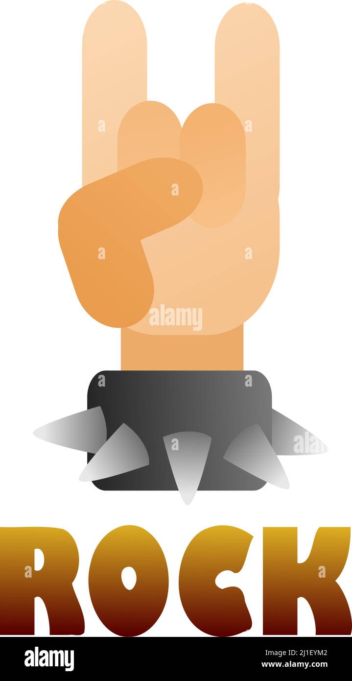 Rock hand sign cartoon Cut Out Stock Images & Pictures - Alamy