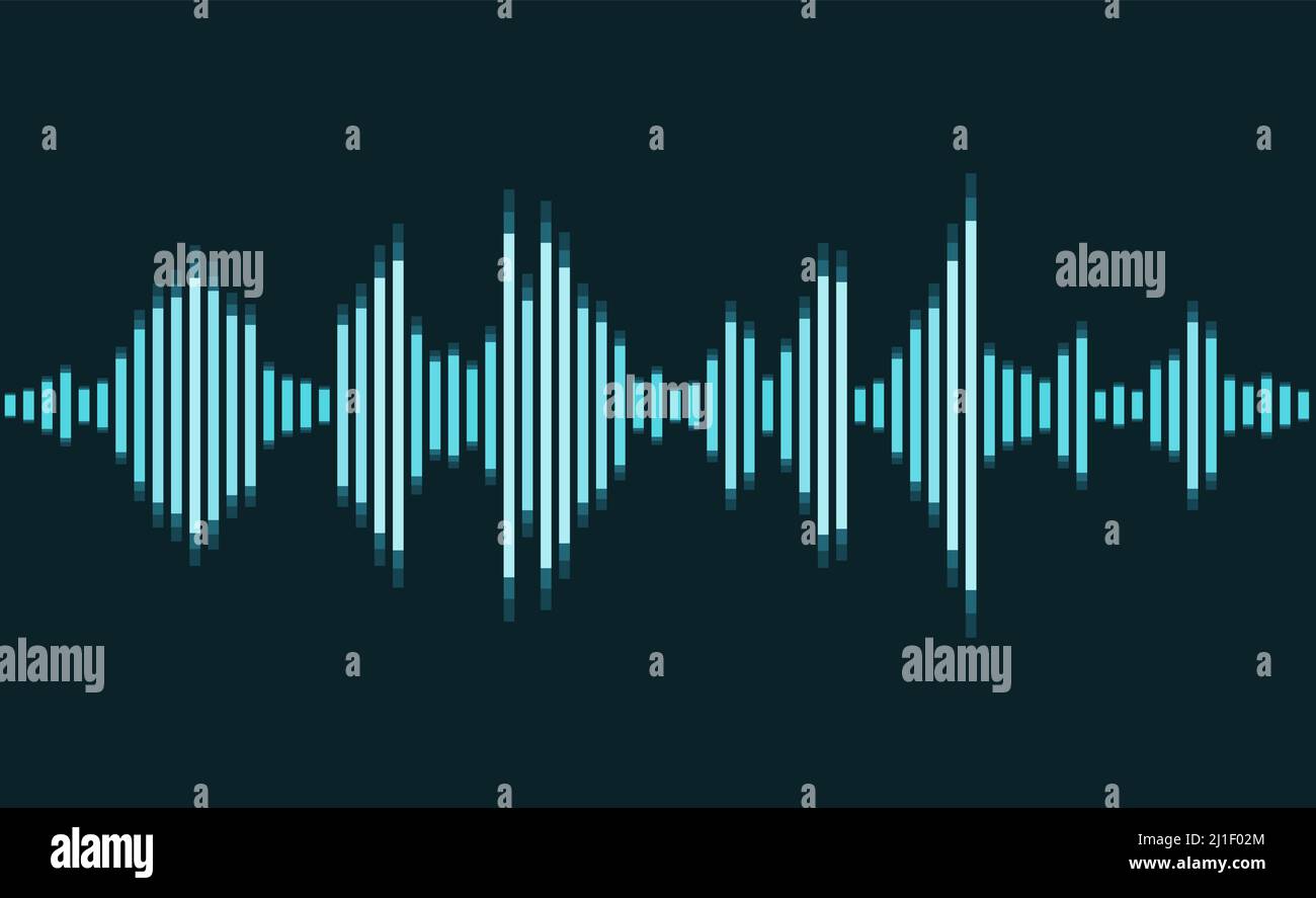 Sound waveform equalizer lines. Audio sound wave cool vector graphics ...