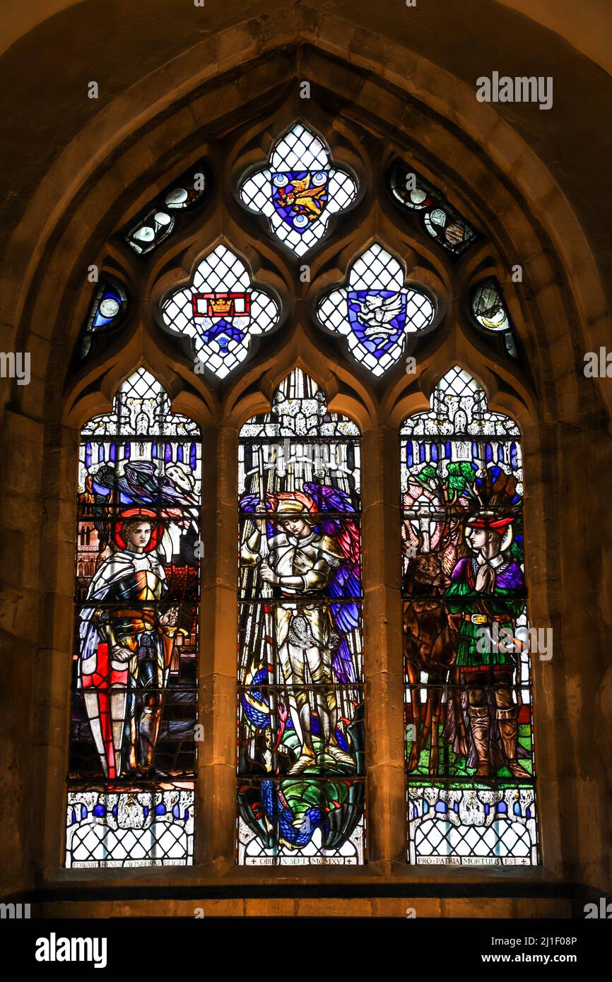 Cathedral window taken from the inside Stock Photo - Alamy