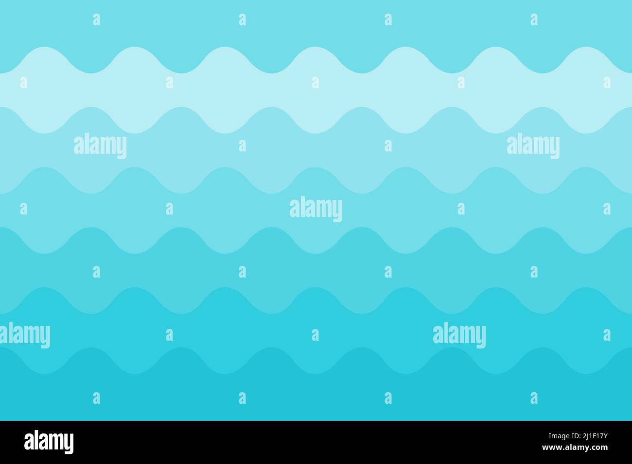 Blue sea waves pattern. Horizontally seamless sea water texture. Simple ...