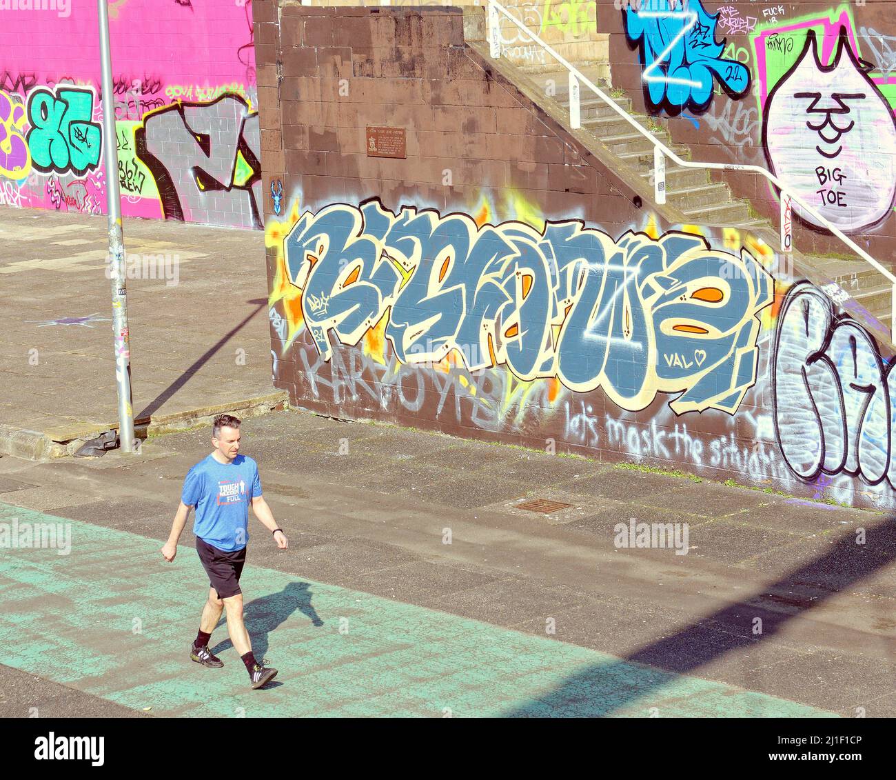 Glasgow, Scotland, UK 25th March, 2022. Pro Russian Z graffiti appeared ...
