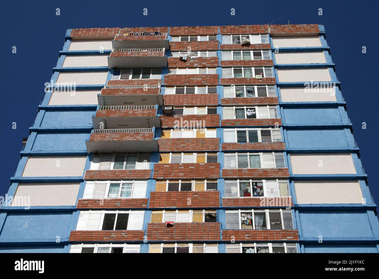 Communist architecture in Santiago de Cuba. Large condominium. Generic ...