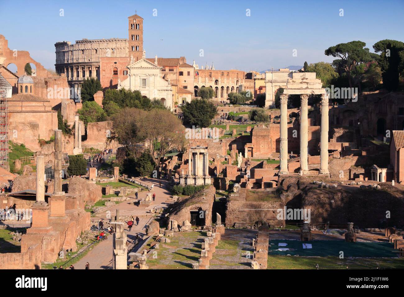 Roman Forum - landmark of Ancient Rome. Forum Romanum and Colosseum ...