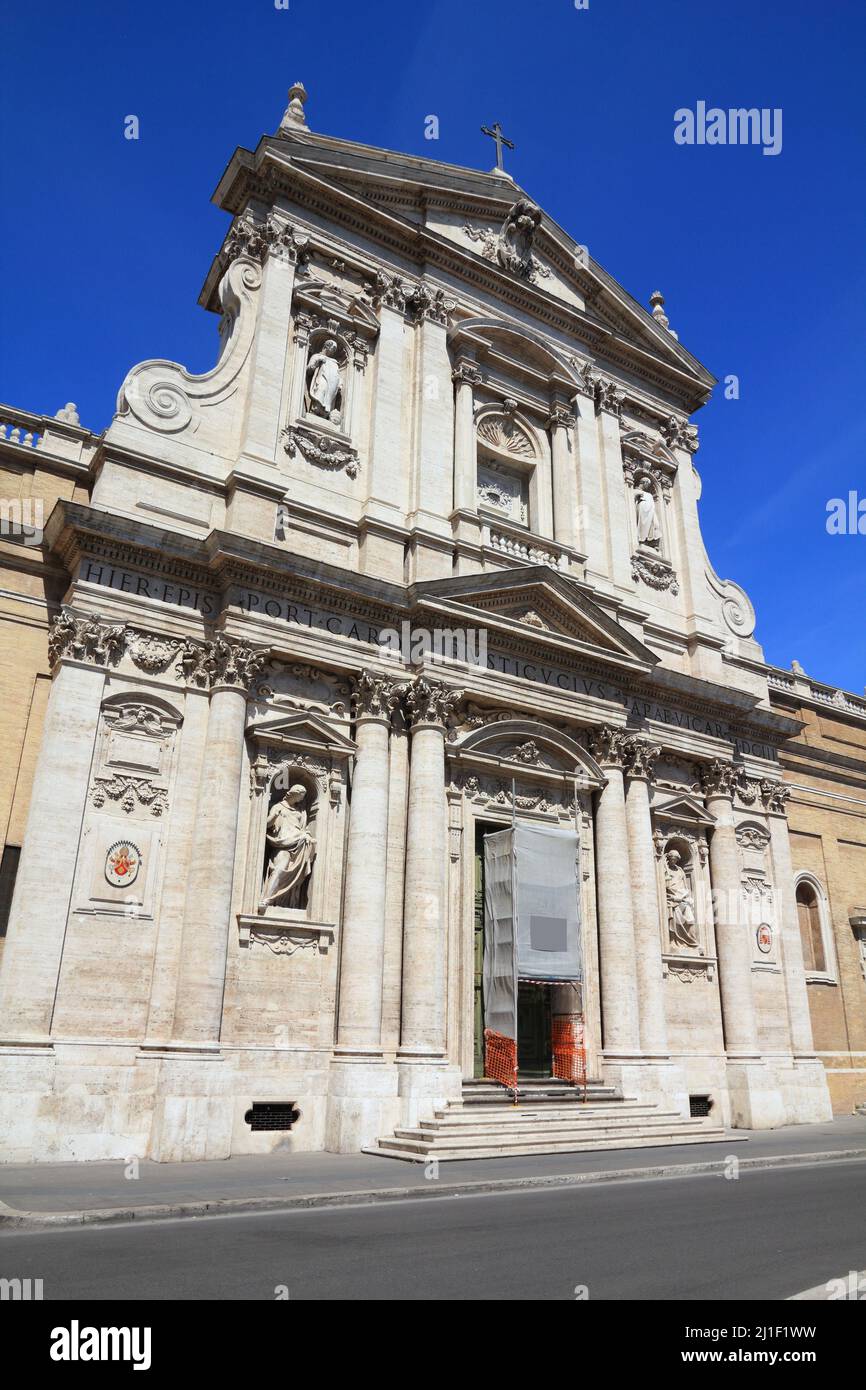 Rome architecture - Quirinal Hill tourist attractions. Church of Saint ...
