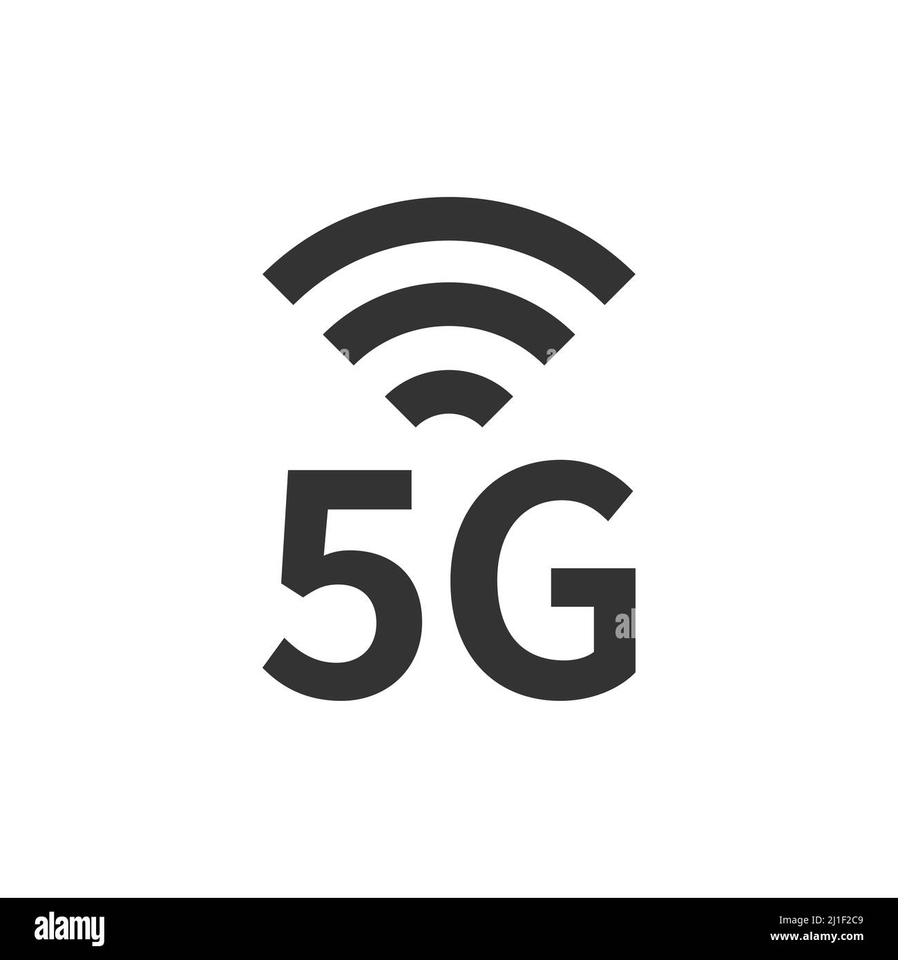 5G icon symbol isolated on white background. Vector illustration Stock ...