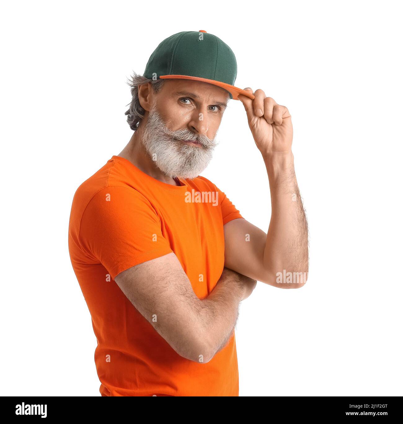 Cool old man bright background hi-res stock photography and images - Alamy