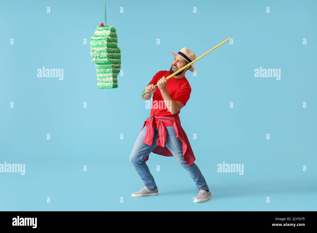 Young man breaking stick hi-res stock photography and images - Alamy