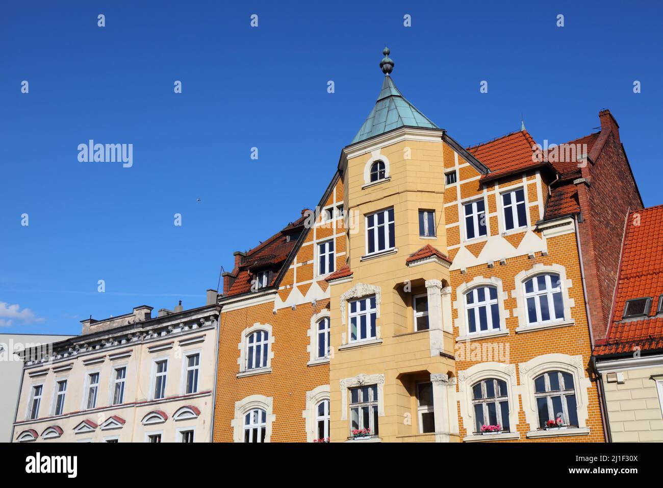 Mikolow city in Poland. Rynek town square architecture Stock Photo - Alamy