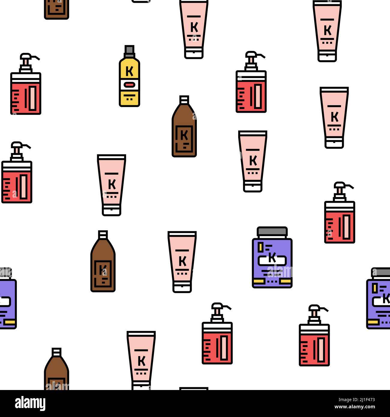 Keratin Hair Procedure Vector Seamless Pattern Stock Vector Image & Art ...