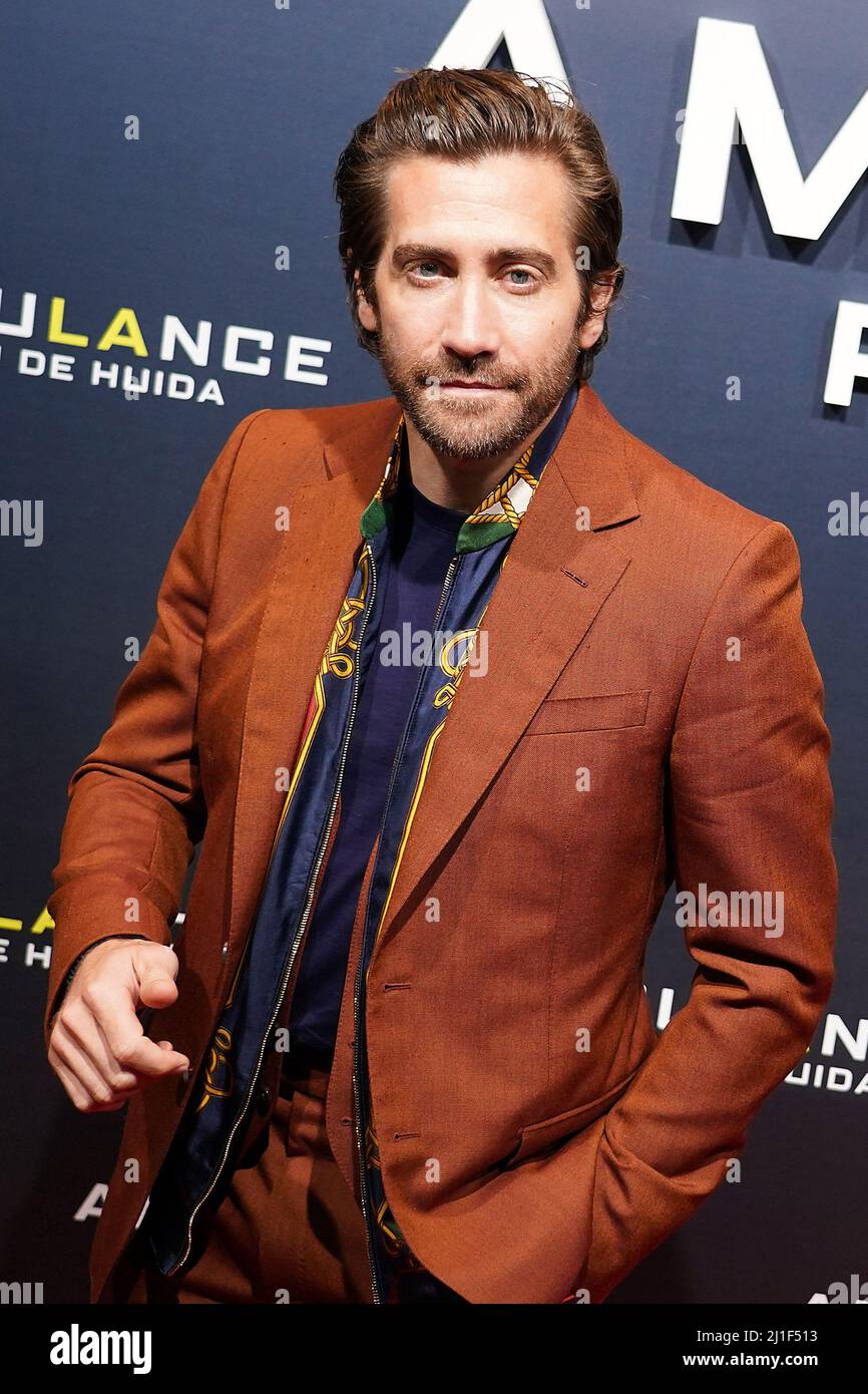US actor Jake Gyllenhaal during the premiere of the film 'Ambulance' in ...