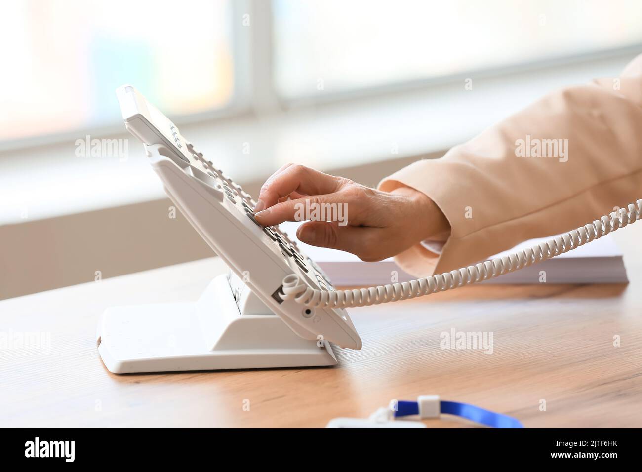 Closeup female hand dialing hi-res stock photography and images - Alamy