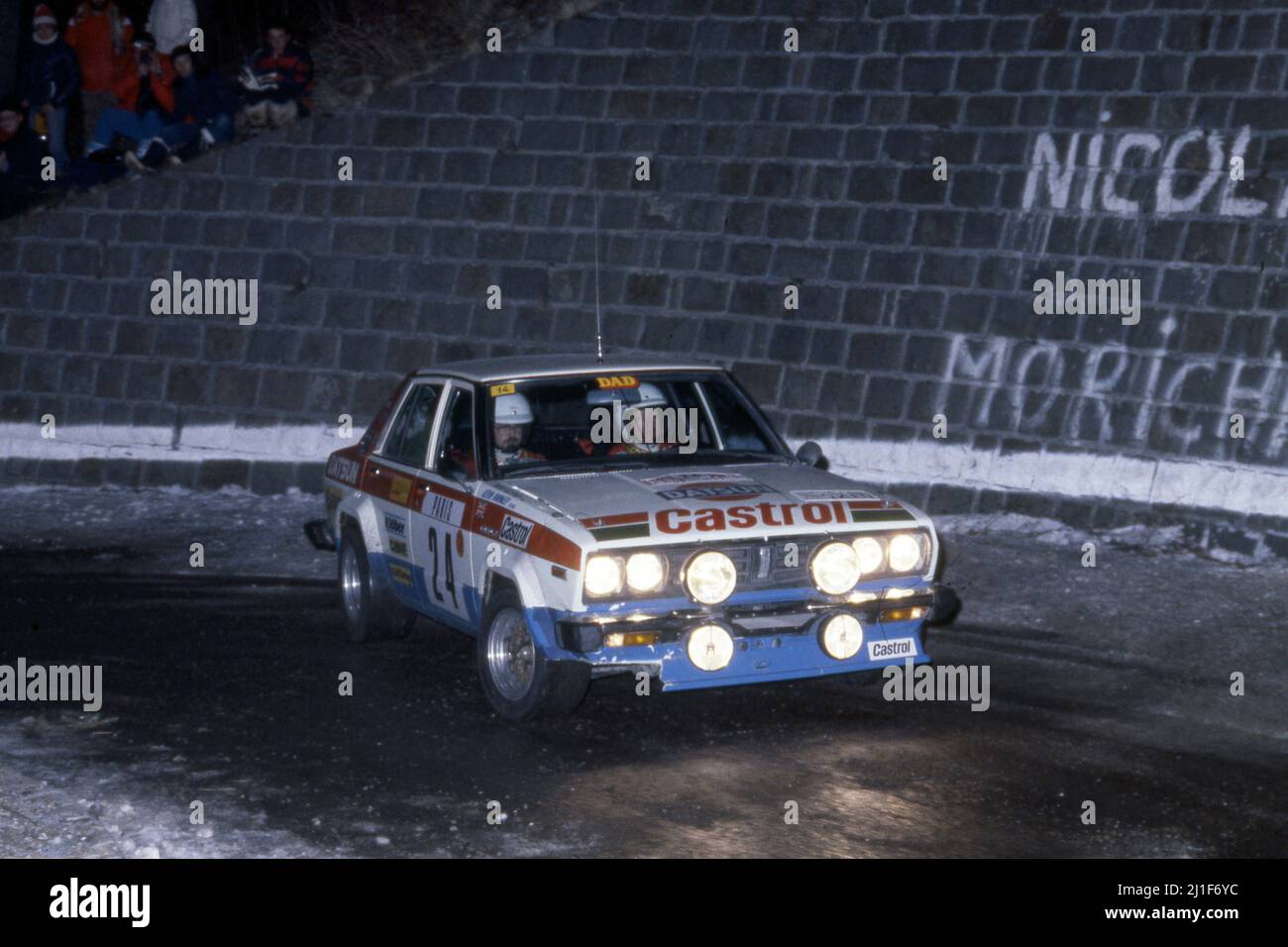 Rauno Aaltonen (FIN) Kevin Gormley (GBR) Datsun Violet GT Gr4 Stock ...