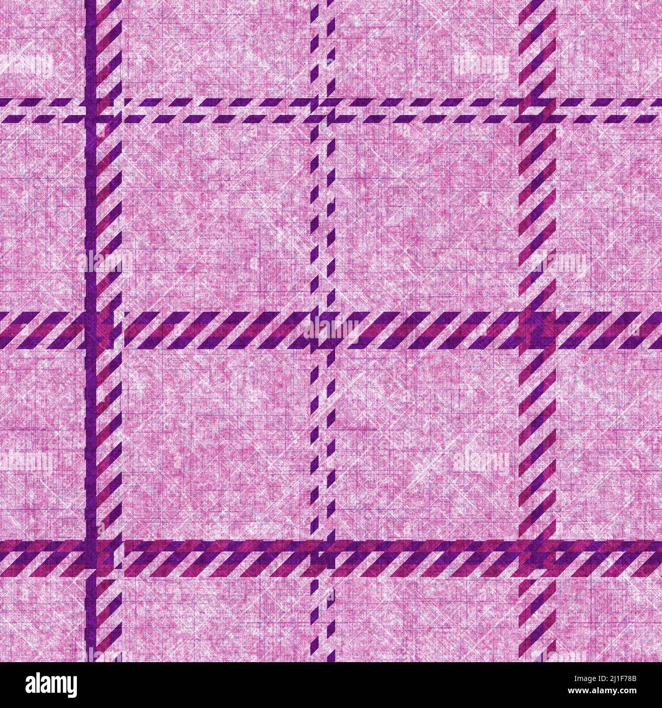 Bright pink summer woven plaid texture. Seamless woollen feminine style ...