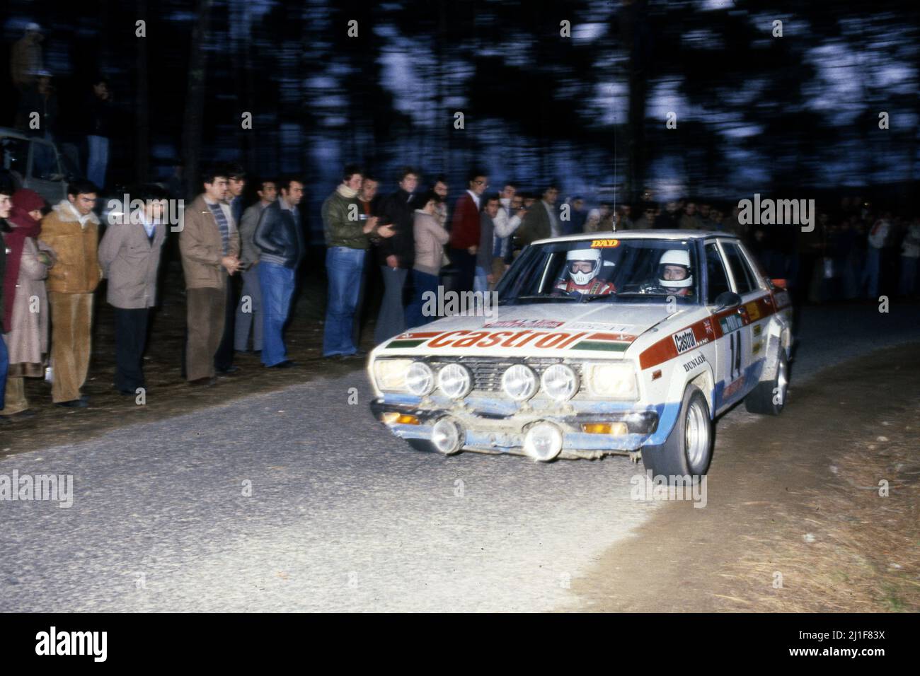 Tony Pond (GBR) Ian Grindrod (GBR) Datsun 160J Gr2 Stock Photo - Alamy