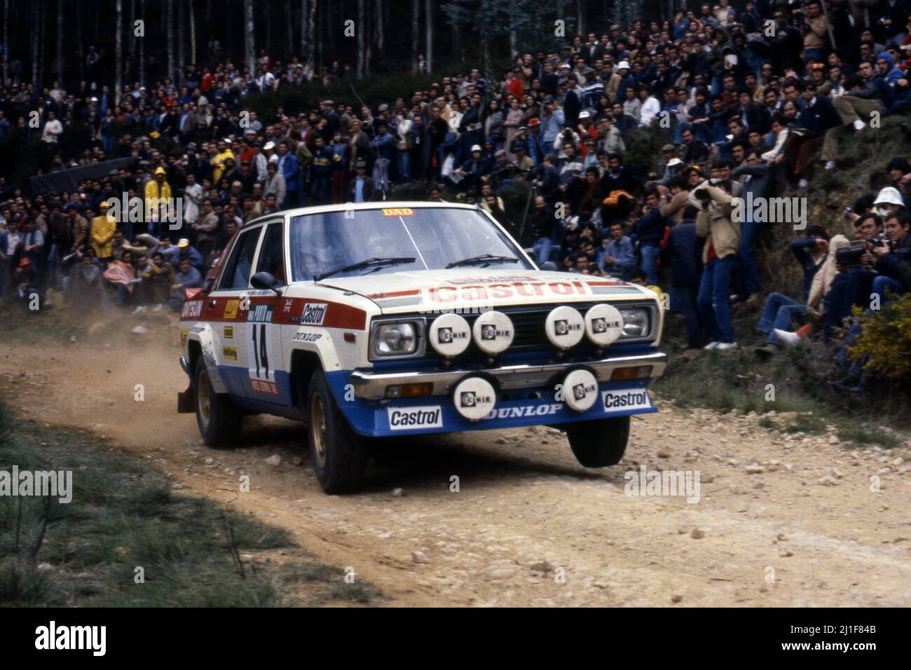 Tony Pond (GBR) Ian Grindrod (GBR) Datsun 160J Gr2 Stock Photo - Alamy