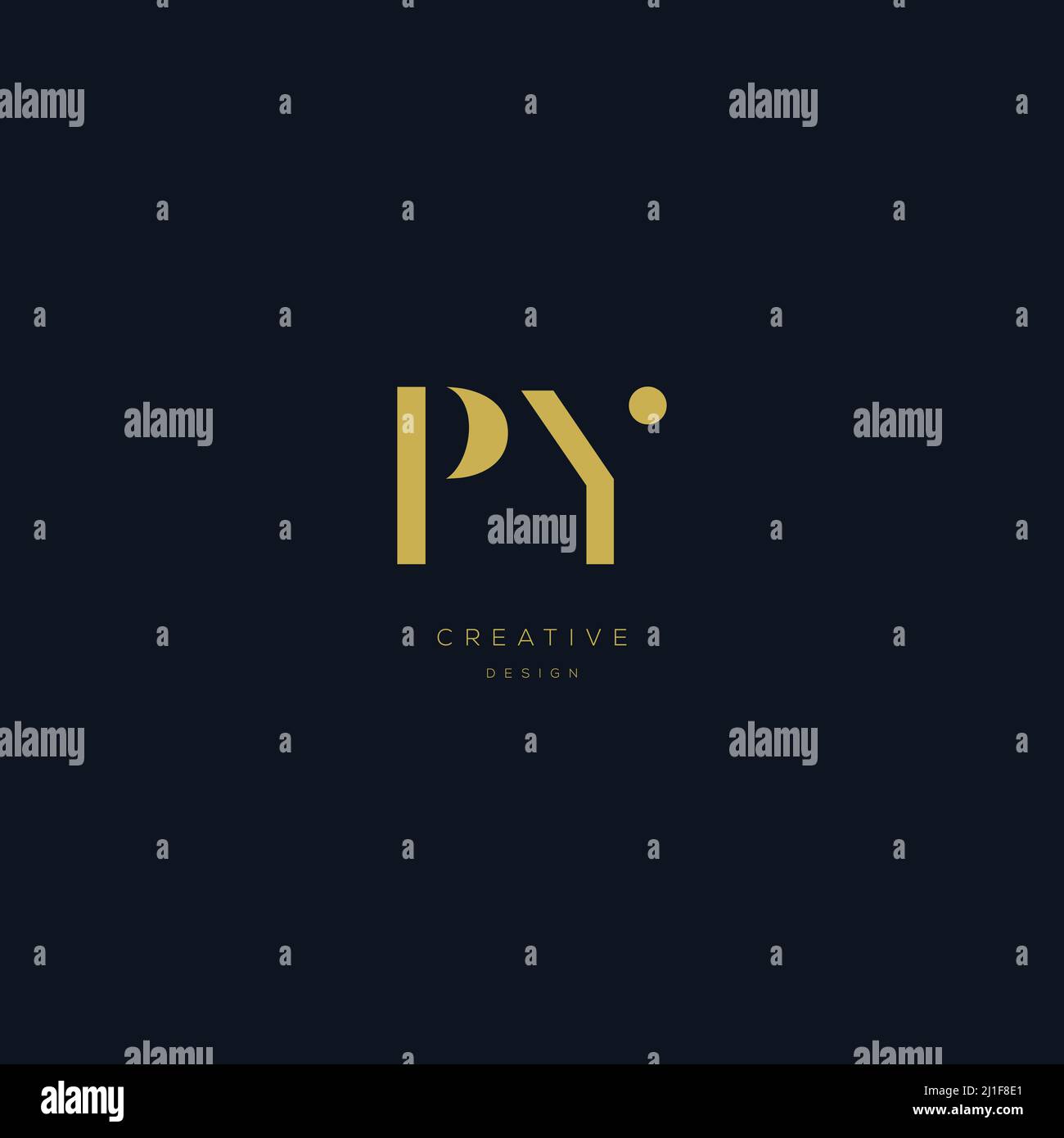 PY letters Initial icons monogram vector inspiration logo design Stock ...