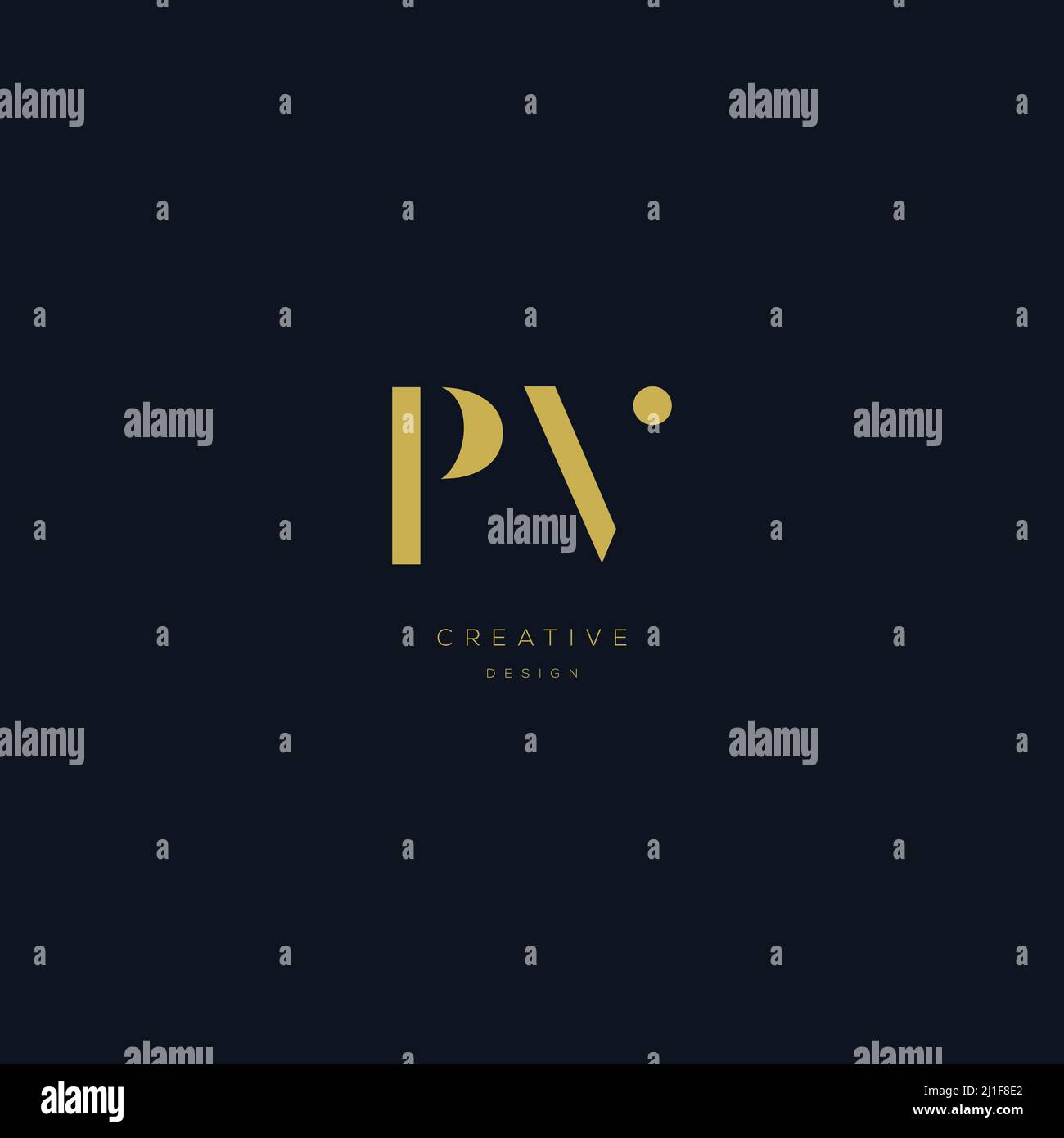 PV letters Initial icons monogram vector inspiration logo design Stock ...
