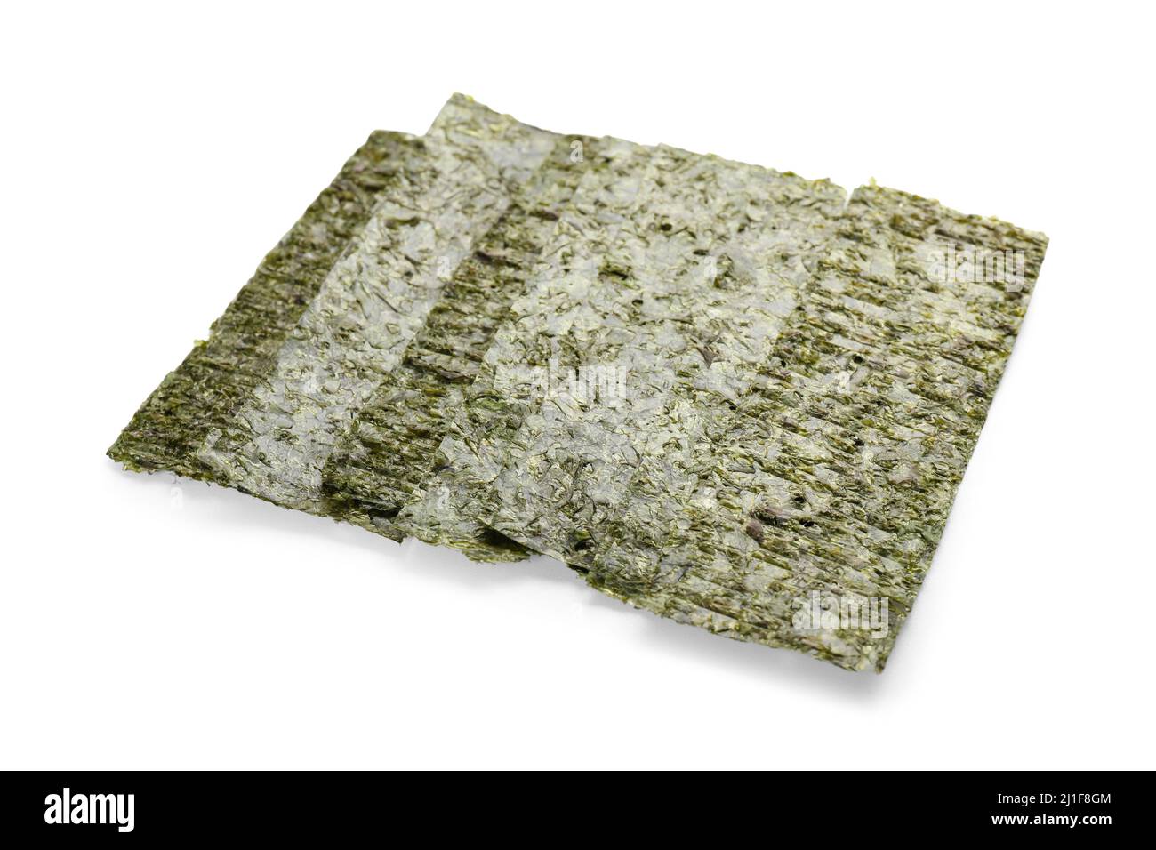 Tasty seaweed sheets isolated on white background Stock Photo - Alamy