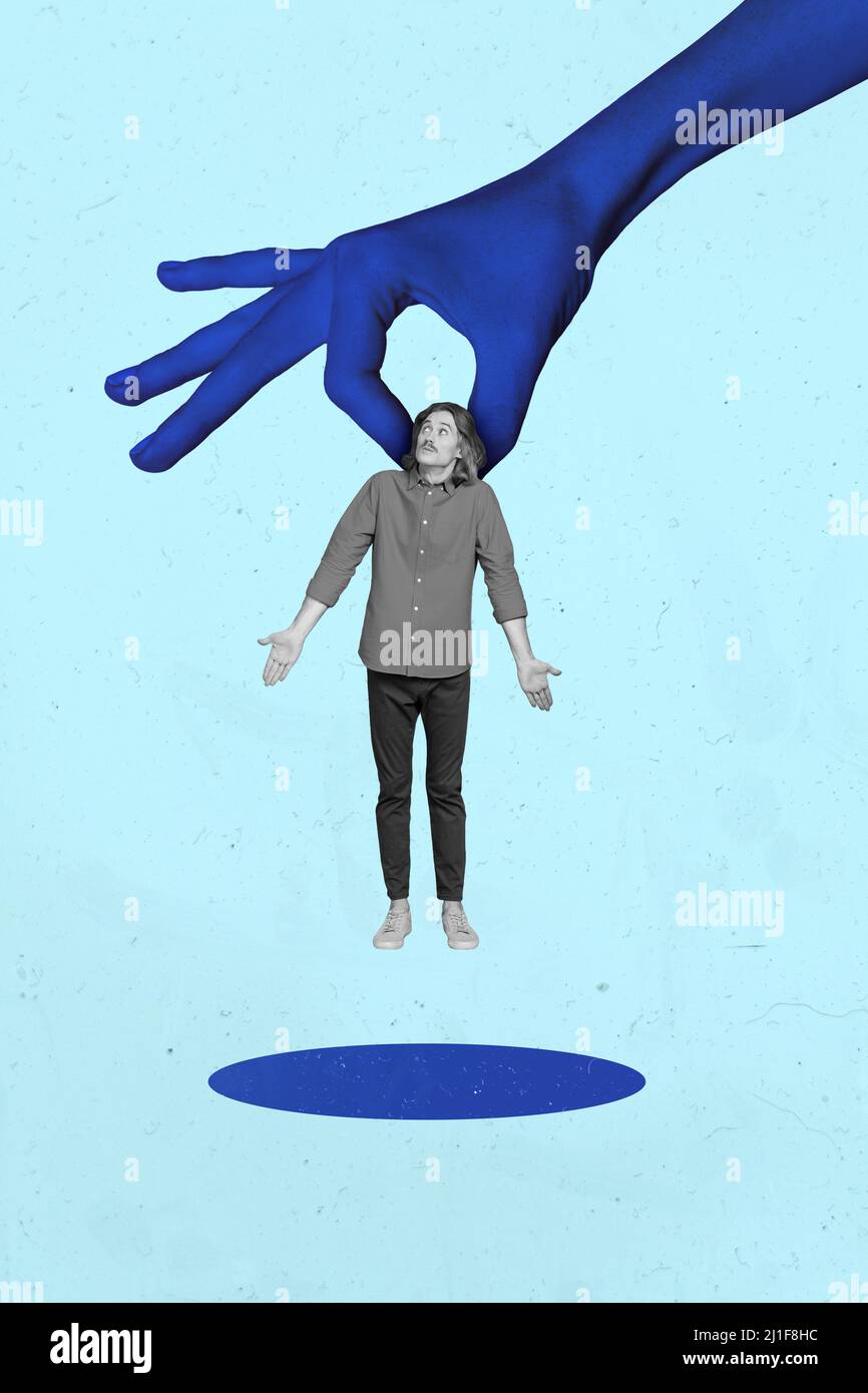 Funny business man falling into a hole big arm throwing him into ...