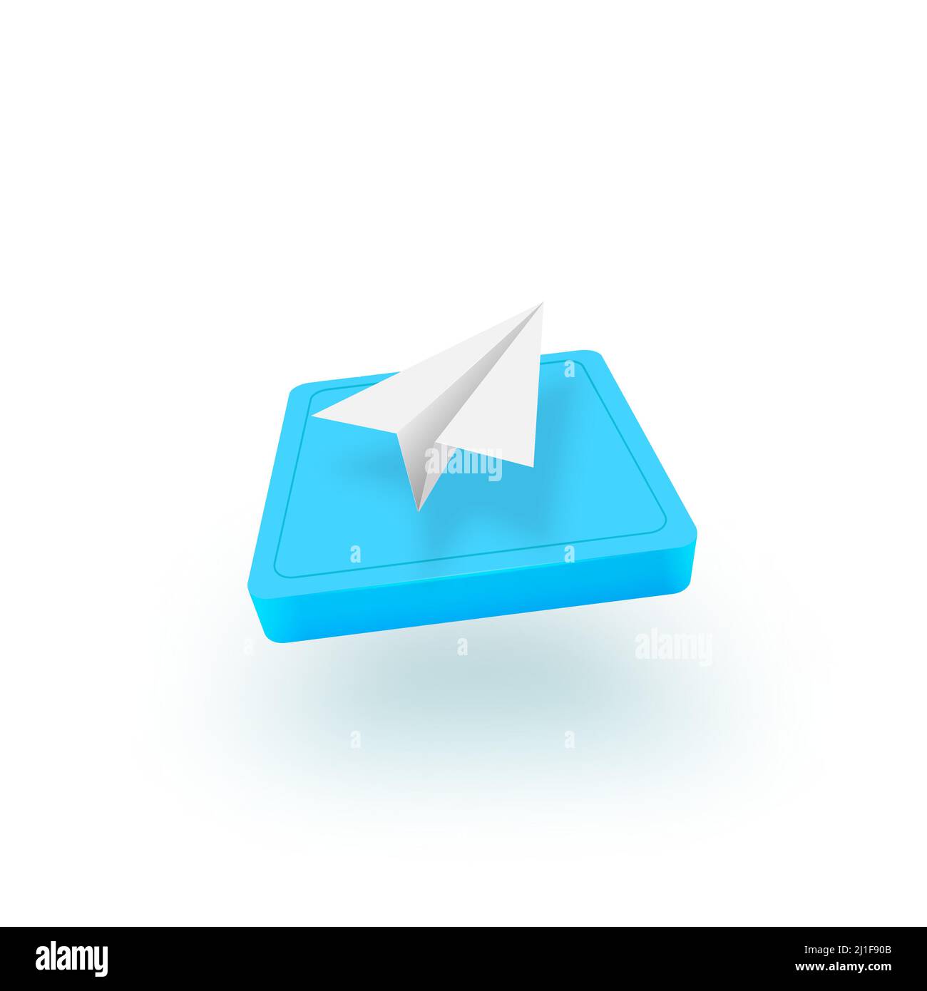 3d Paper plane icon isolated on white background. Paper airplane icon ...