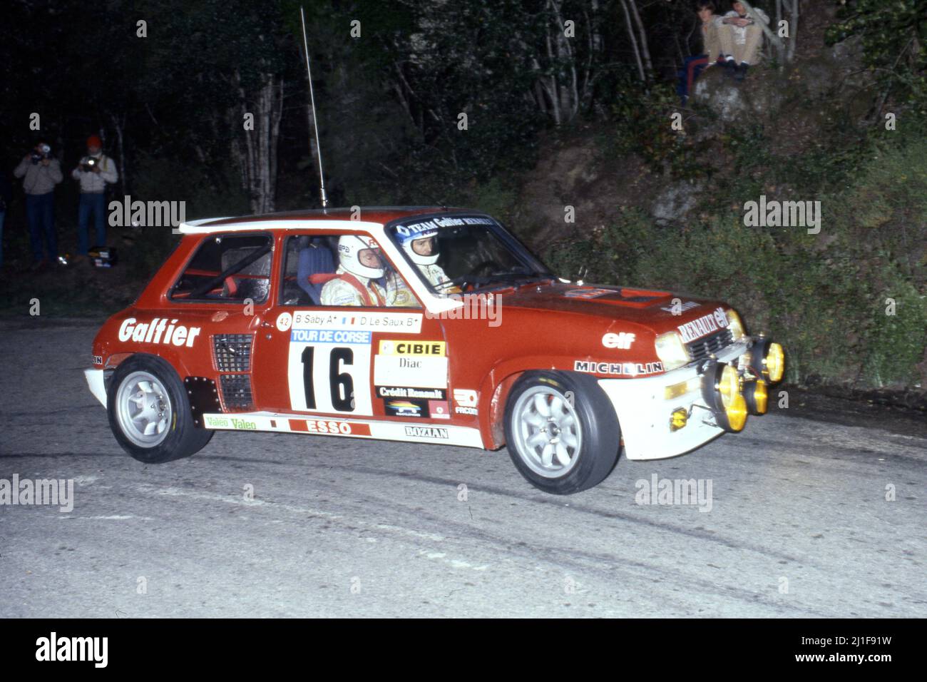 Bruno Saby (FRA) Daniel Le Saux (FRA) Renault 5 Turbo Gr4 Bozian Stock ...