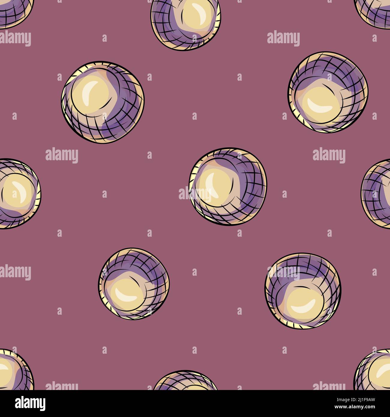 Glass balls seamless pattern. Decorative shapes background. Repeated ...