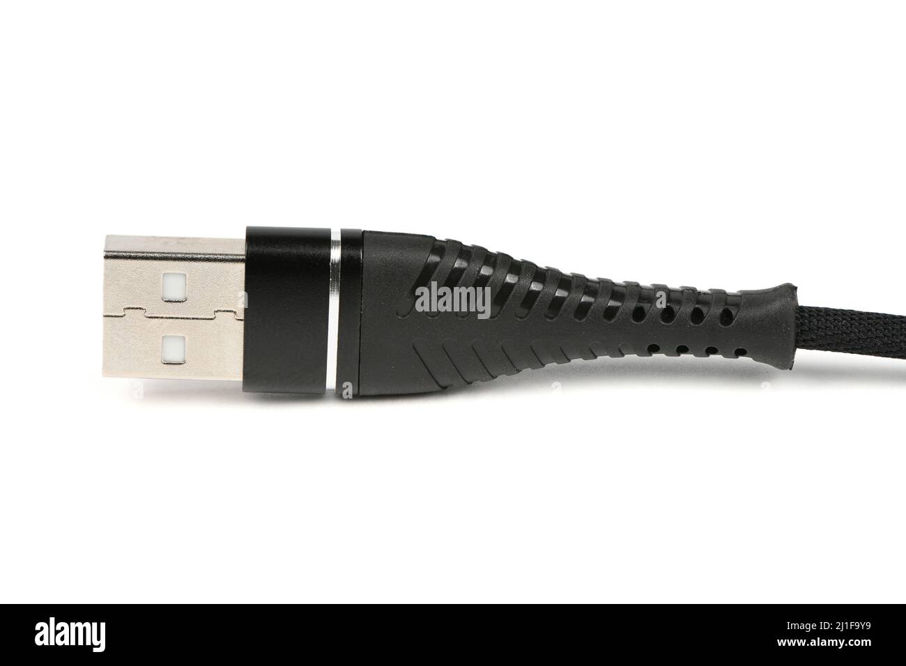 Closeup of an USB connector isolated on white. High resolution photo ...