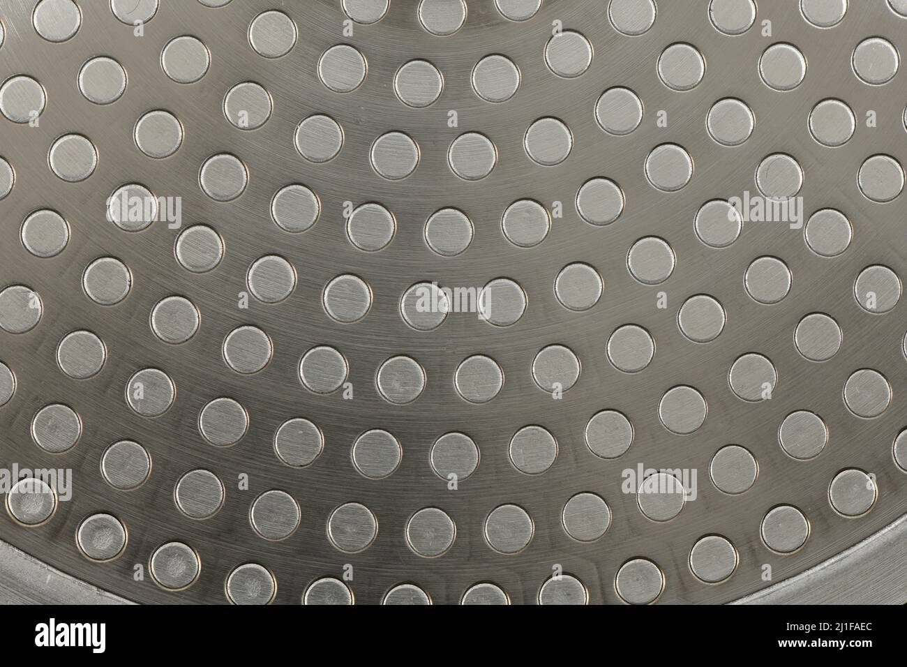 Induction frying pan bottom. Metal texture. Extrem close-up. High ...