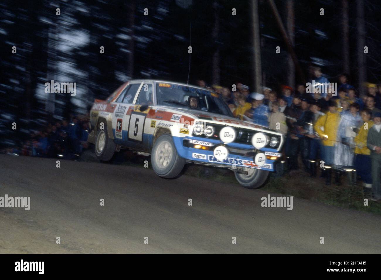 Timo Salonen (FIN) Seppo Harjanne (FIN) Datsun Violet GT Gr4 Stock ...