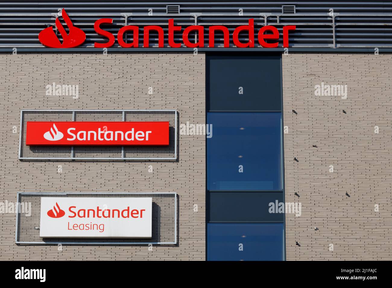 Logo of Santander, a Spanish multinational commercial bank and ...